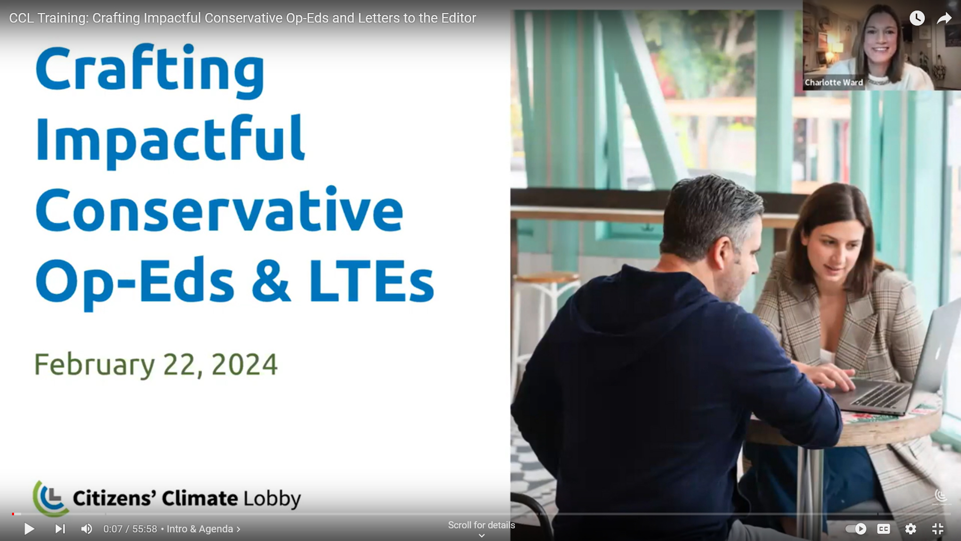 Video: Citizens’ Climate Lobby webinar on ‘Crafting Impactful Conservative Op-Eds and Letters to ...