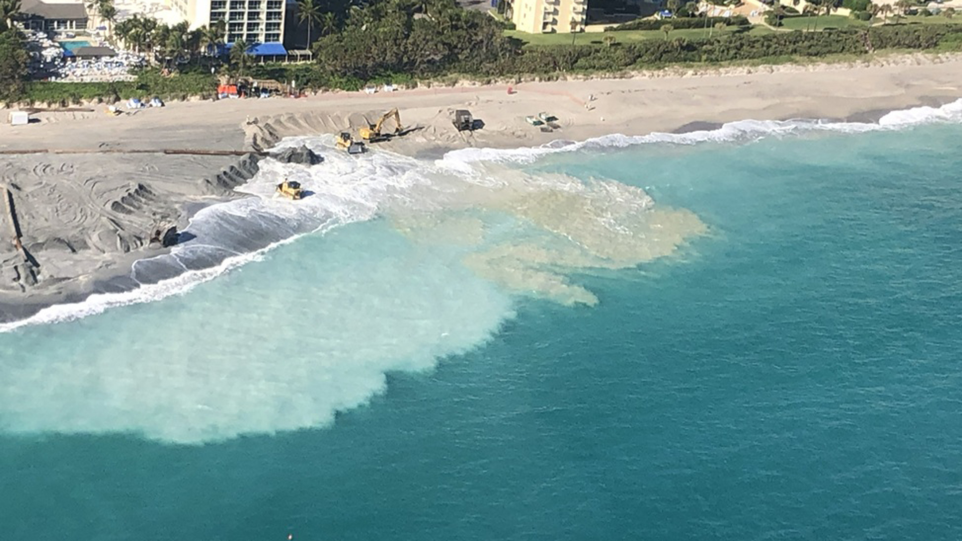 Triple threat as sharks, beach nourishment and murky waters collide ...